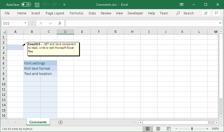 EasyXLS™ - Features