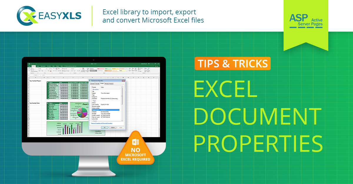 Summary And Custom Properties For Excel File In Classic Asp Easyxls