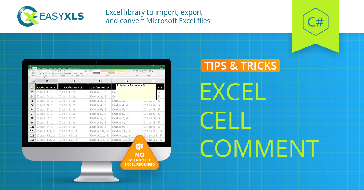 Add Comments To Excel Cell In C NET EasyXLS Guide