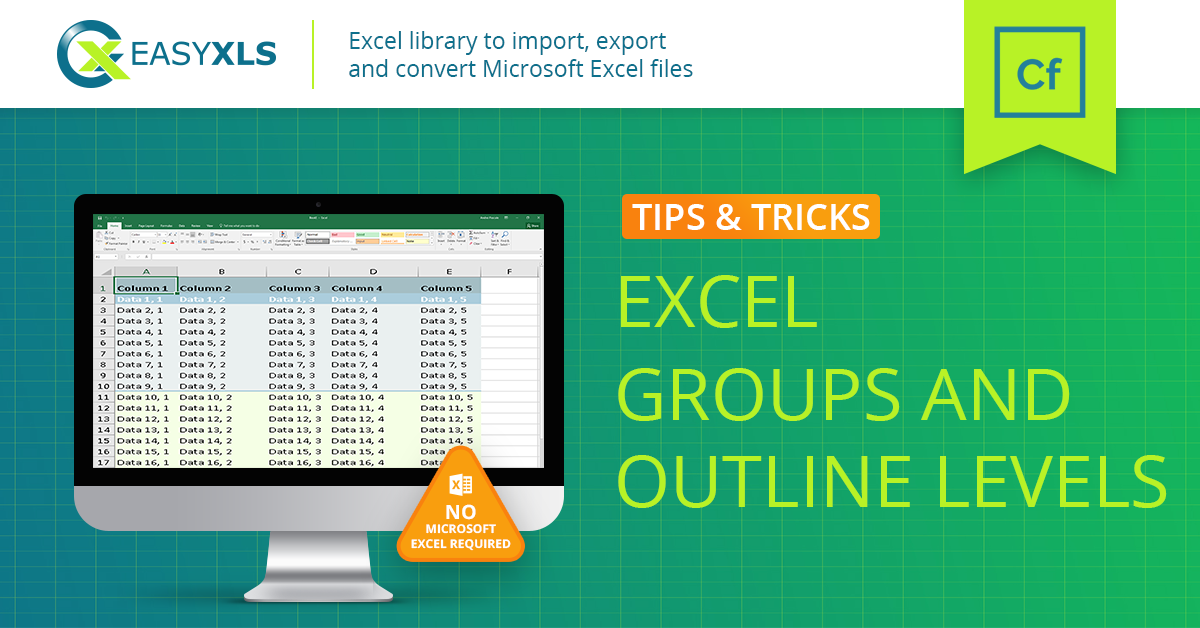 Group Rows And Columns In Excel Sheet In Coldfusion Easyxls Guide