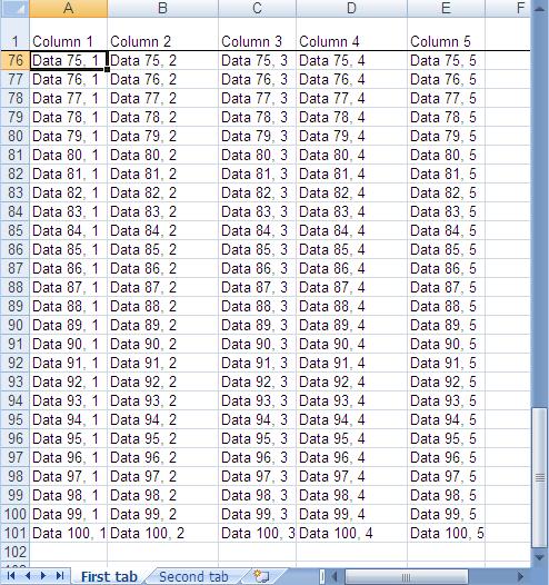 Freeze And Split Pane In Excel In C Vbnet Java C Php Easyxls