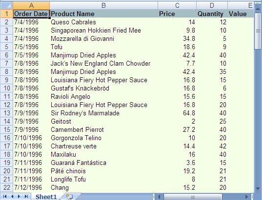 Import Excel To List In C Vbnet Java Php And More Easyxls Guide